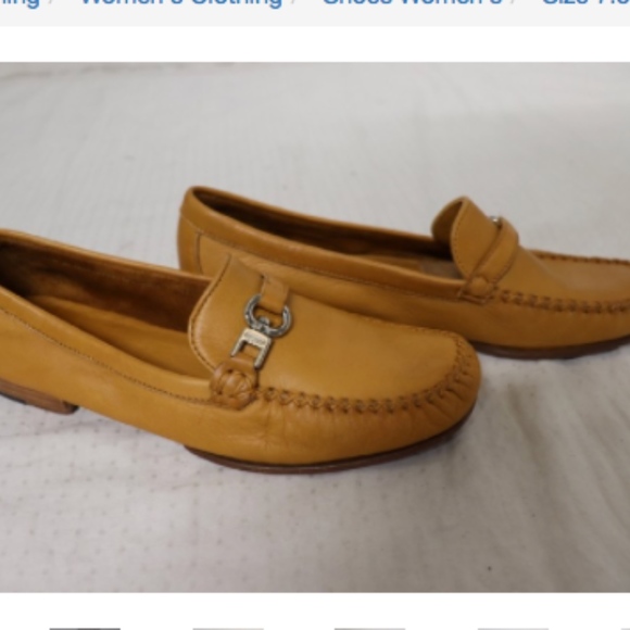 Coach | Shoes | Coach Ruth Soft Calf Dijon Yellow Gold Flats 75 | Poshmark